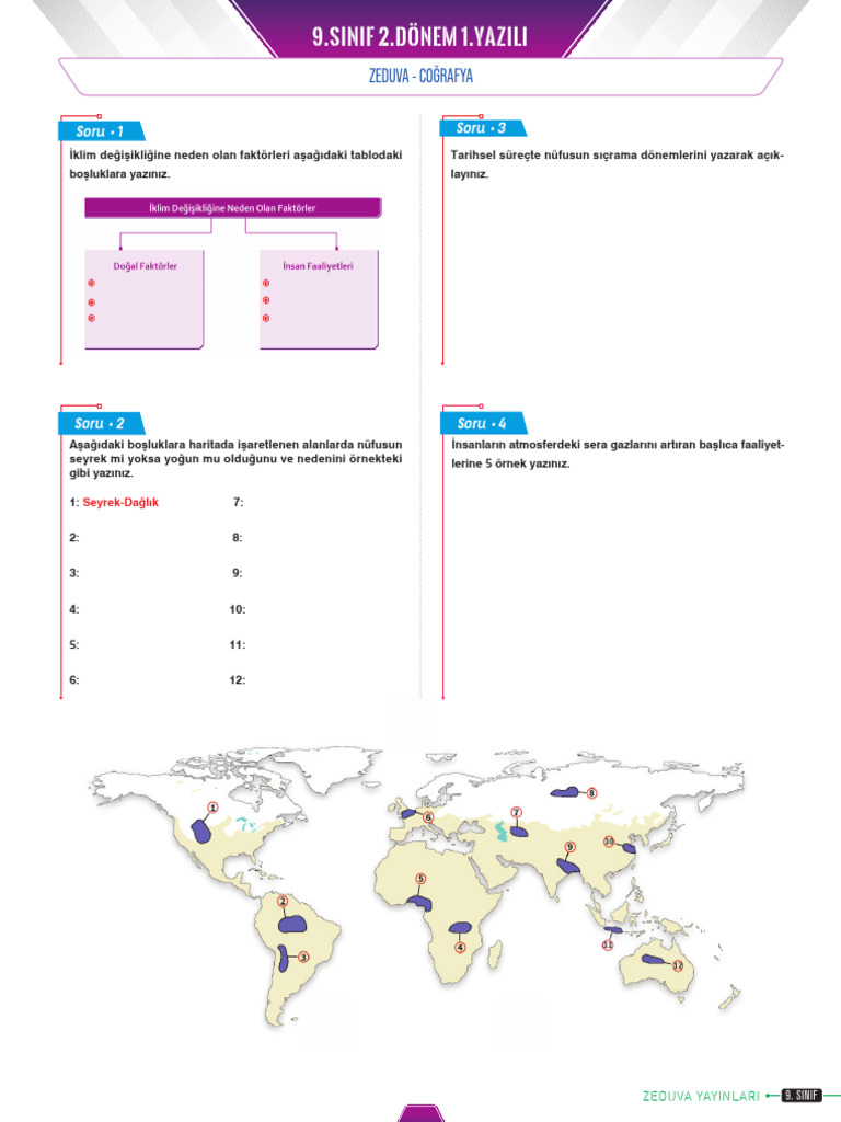 9-sinif-cografya-2-donem-1-yazili-sorulari (1) | PDF