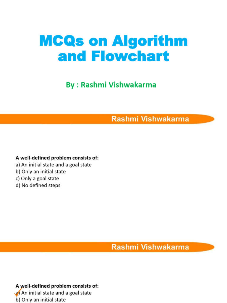 MCQs On Algorithm and Flowchart 01 02 - 53761694 - 2025 - 04 - 13 - 10 ...