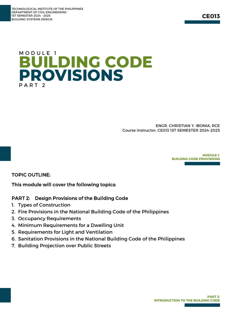 Ce013 Introduction To The Building Code Part 2 | PDF | Wall ...