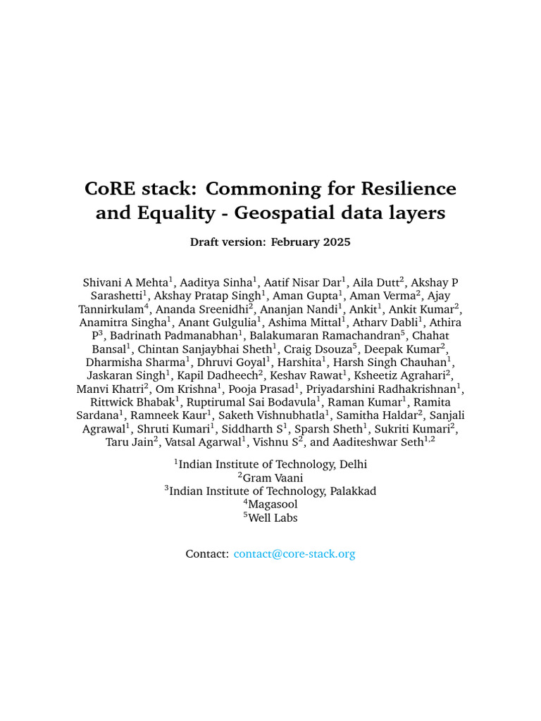 CoRE manual on geospatial layers: v2, March 2025 | PDF | Drainage Basin ...