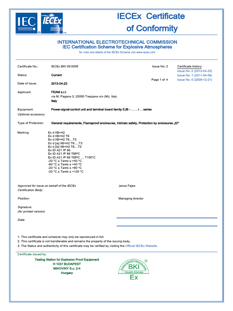 11d MALT CAMION - BARTEC certificat ATEX | PDF | Mains Electricity ...