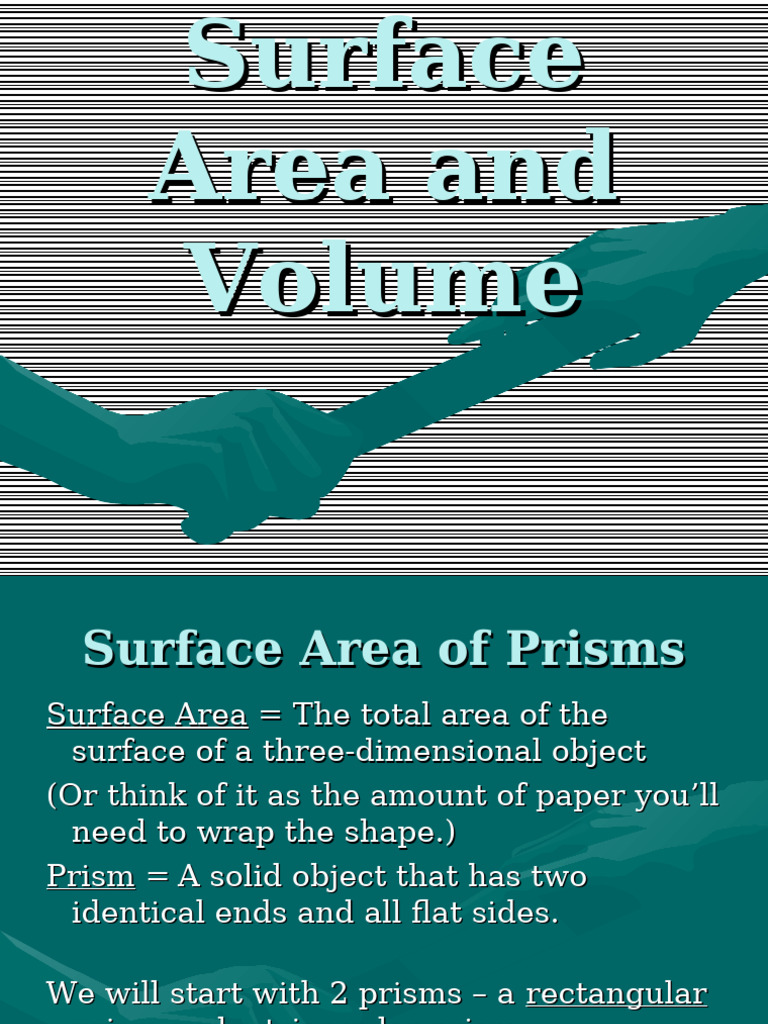 Surface Area and Volume PowerPoint | PDF | Area | Rectangle