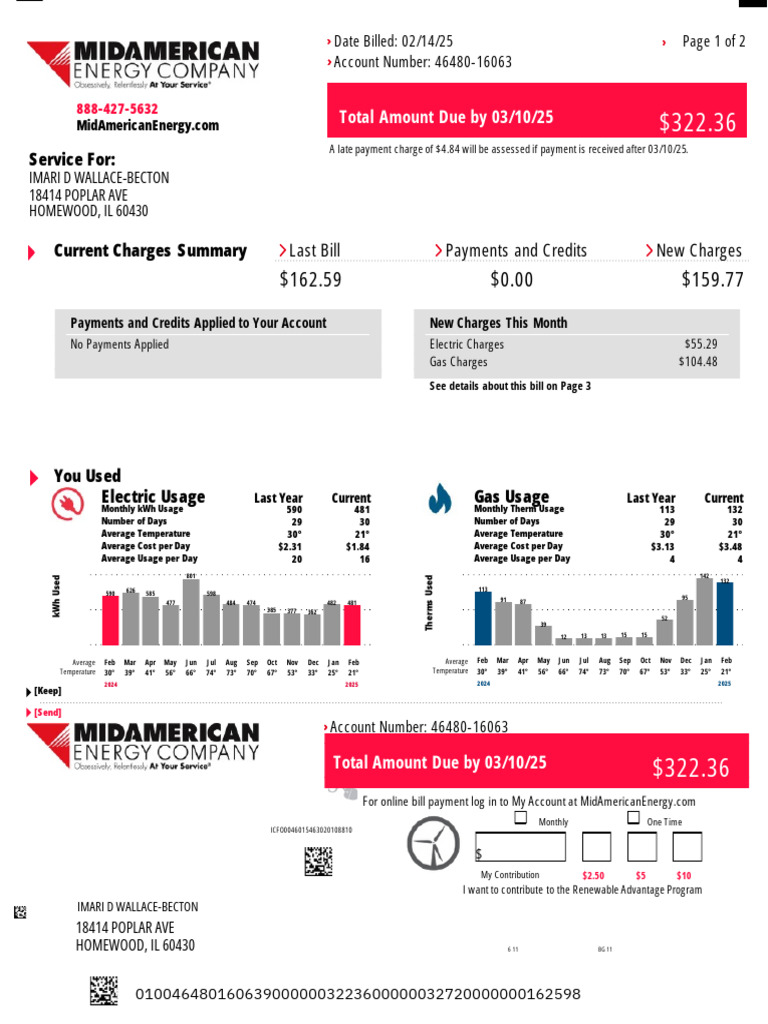 Monthly Energy Usage and Charges Summary | PDF | Energy Economics ...