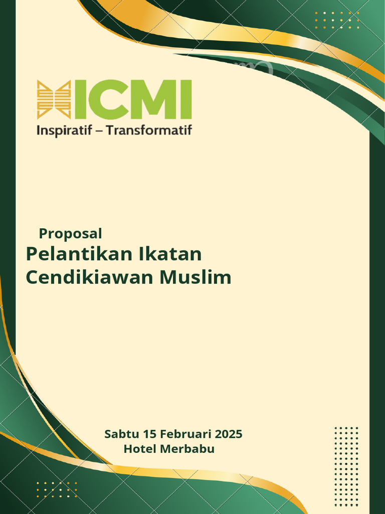 Green and Gold Modern Professional Business Proposal Cover Document A4 ...