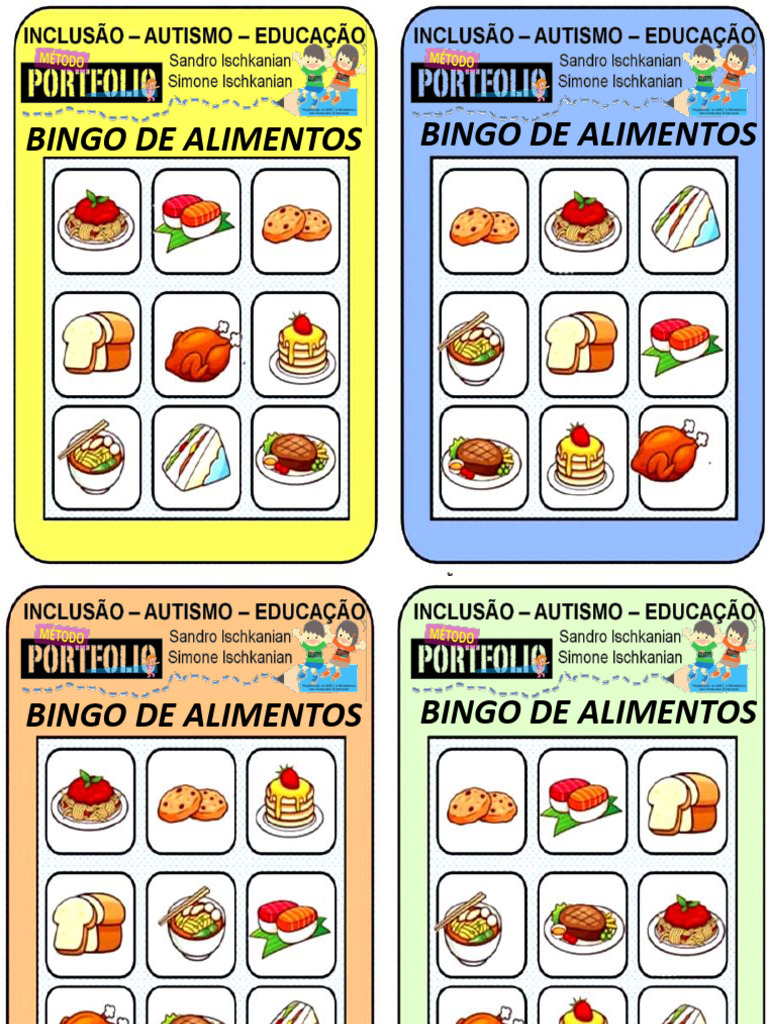 Bingo de Alimentos para Imprimir | PDF