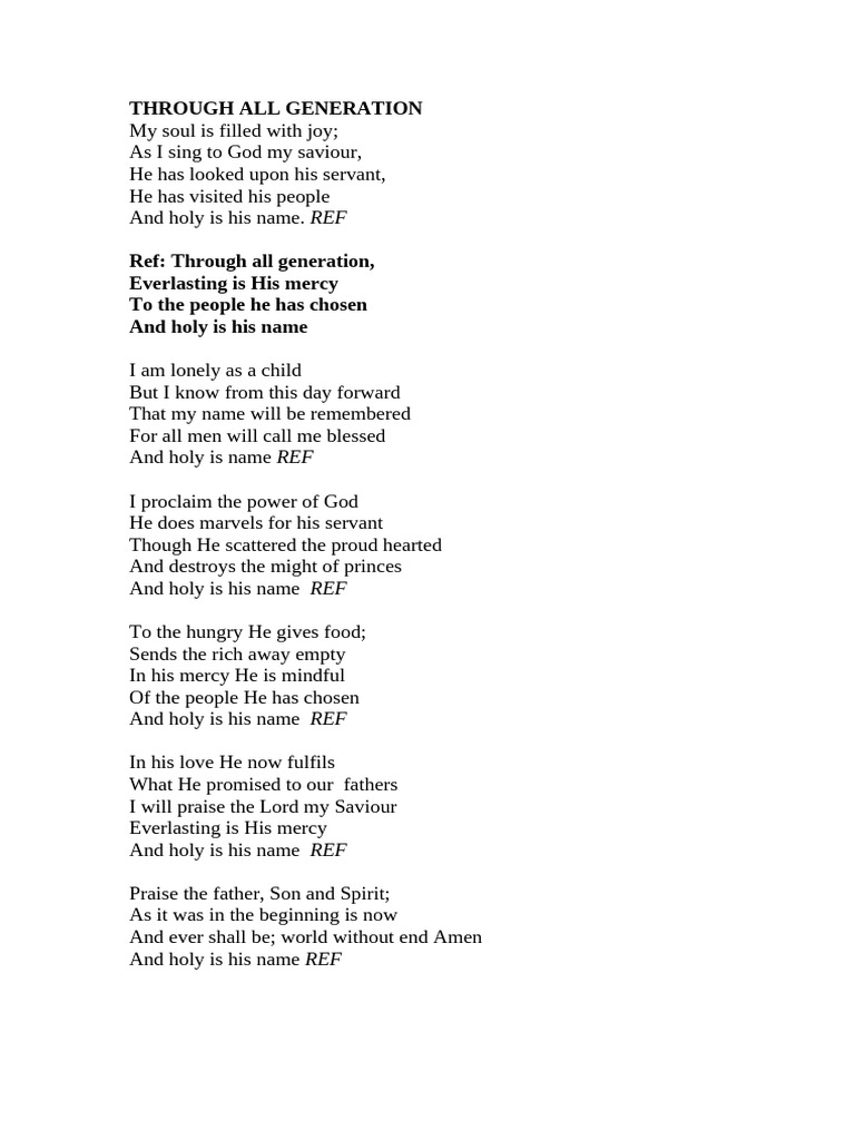 Praise Through All Generations | PDF