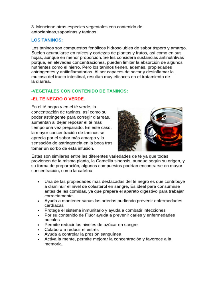 Los Taninos | PDF | Té
