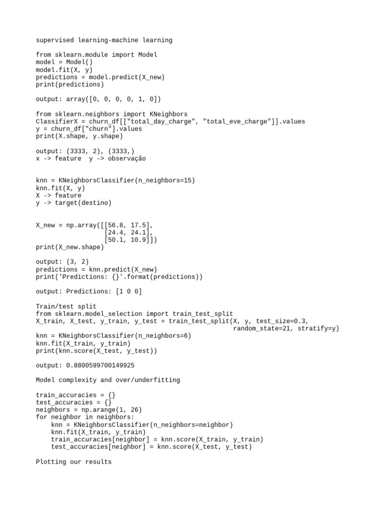 Machine Learning-Supervised Learning | PDF