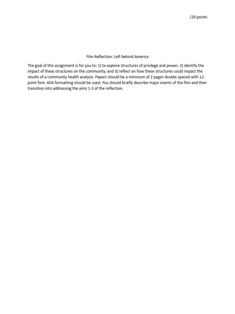 Film Reflection 2 | PDF