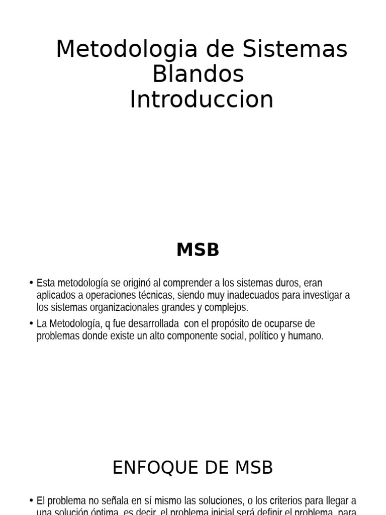 Intrtoduccion MSB | PDF | Sistema | Teoría de sistemas