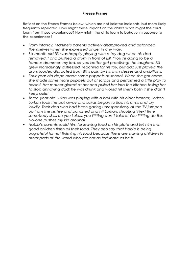 Freeze Frame | PDF