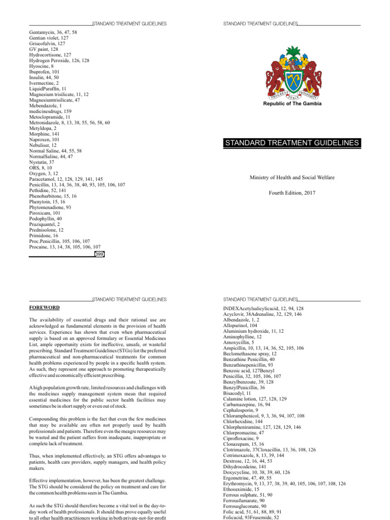 Standard Treatment Guidelines | PDF | Injection (Medicine) | Naloxone