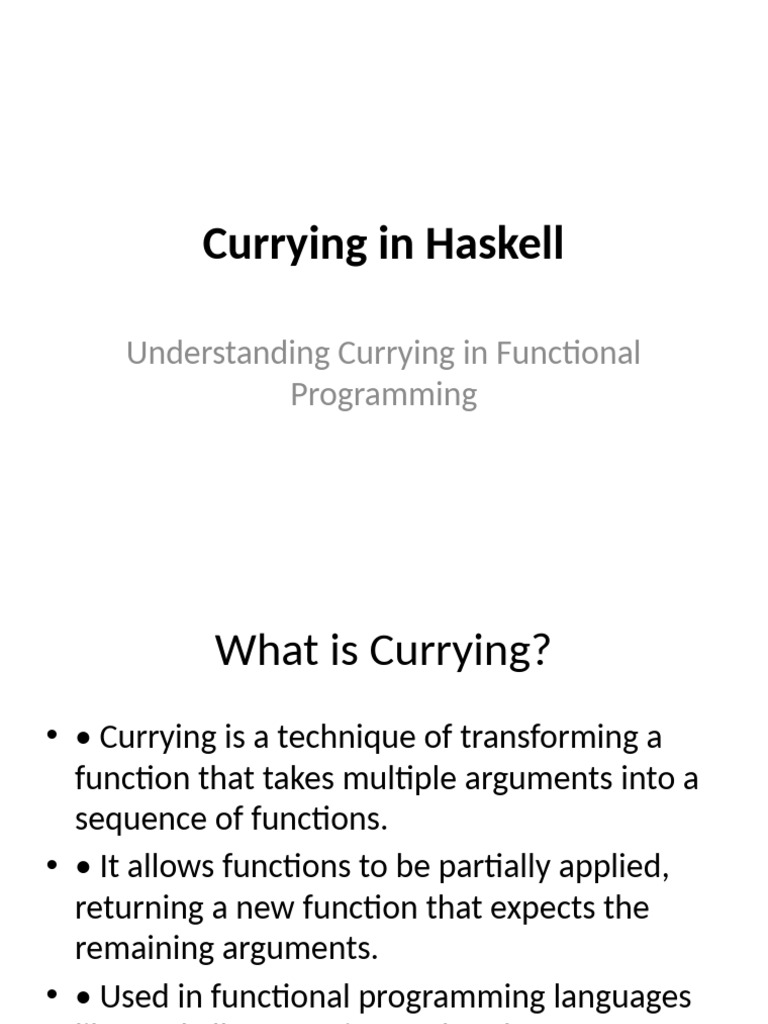 Currying in Haskell | PDF