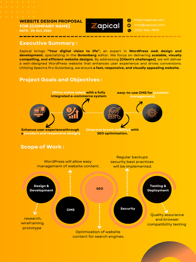 Website Project Proposal | PDF | Word Press | Web Design