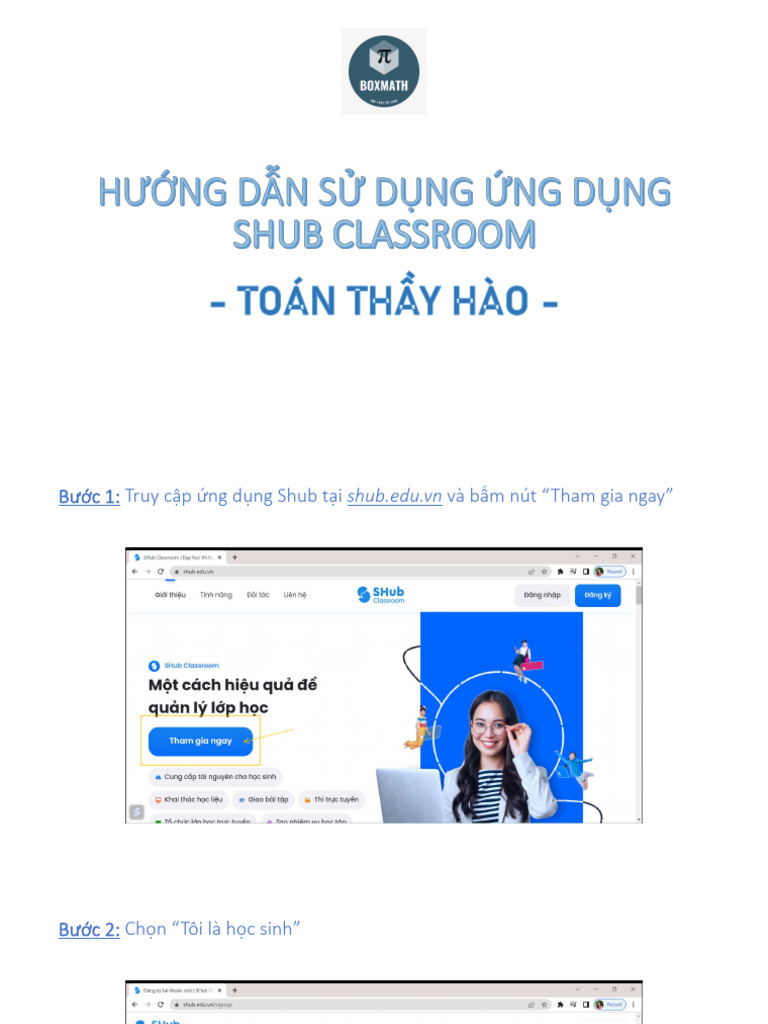 (Toan Thay Hao) Huong Dan Su Dung SHUB | PDF