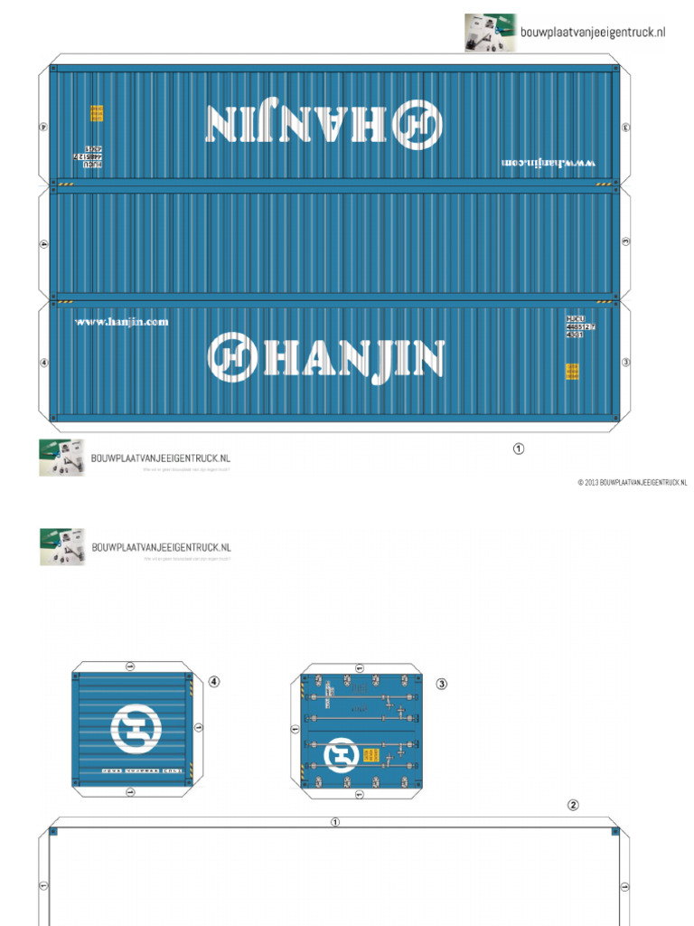 Bouwplaatvanjeeigentruck - NL Container 40ft Hanjin | PDF