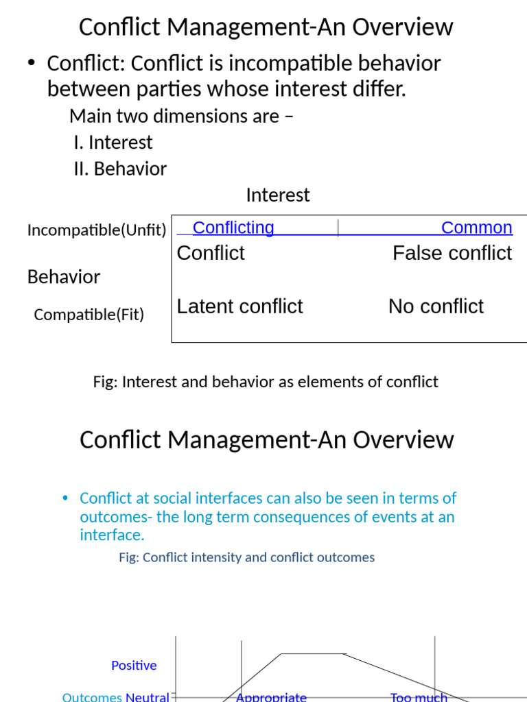 Overview of Conflict Management Strategies | PDF | Negotiation | Perception