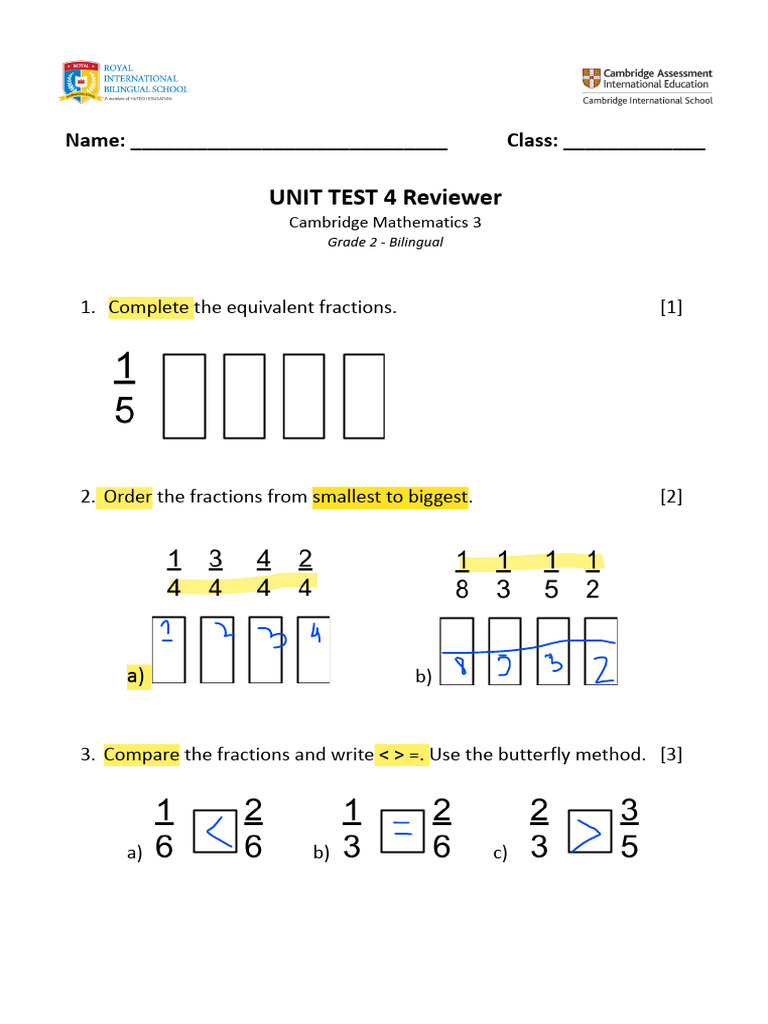 G2 [Mathematics] - Unit Test 4 - Reviewer.docx | PDF