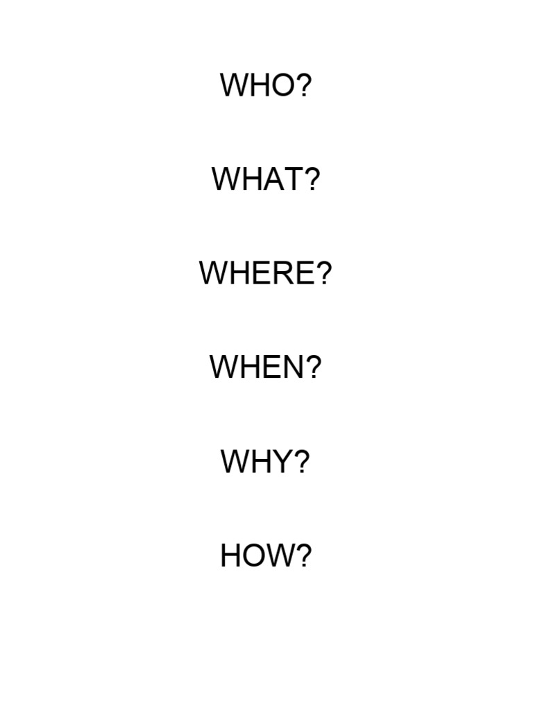 WH Questions | PDF