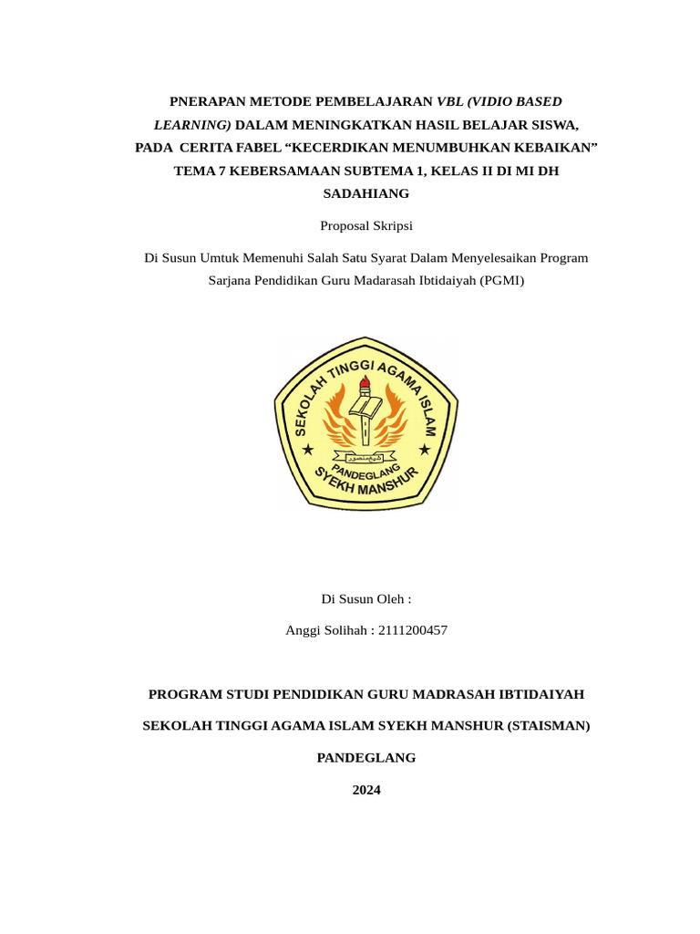 VBL (Vidio Based Learning) | PDF