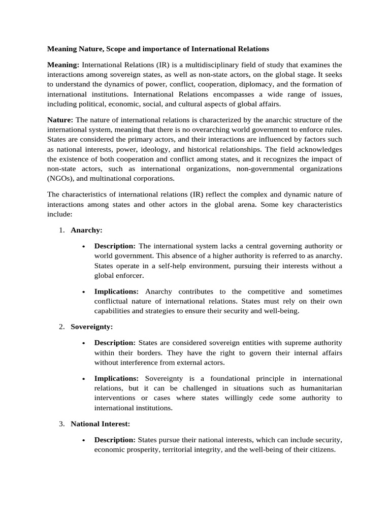 International Relations | PDF | International Relations | Multilateralism