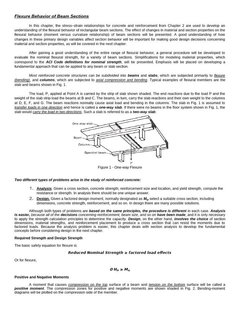III. Flexure - Behavior and Nominal Strength of Beam Sections | PDF | Bending | Deformation ...