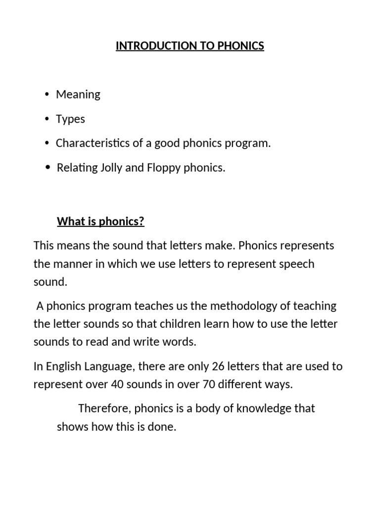 Phonics Program Overview and Comparison | PDF | Phonics | Learning Methods