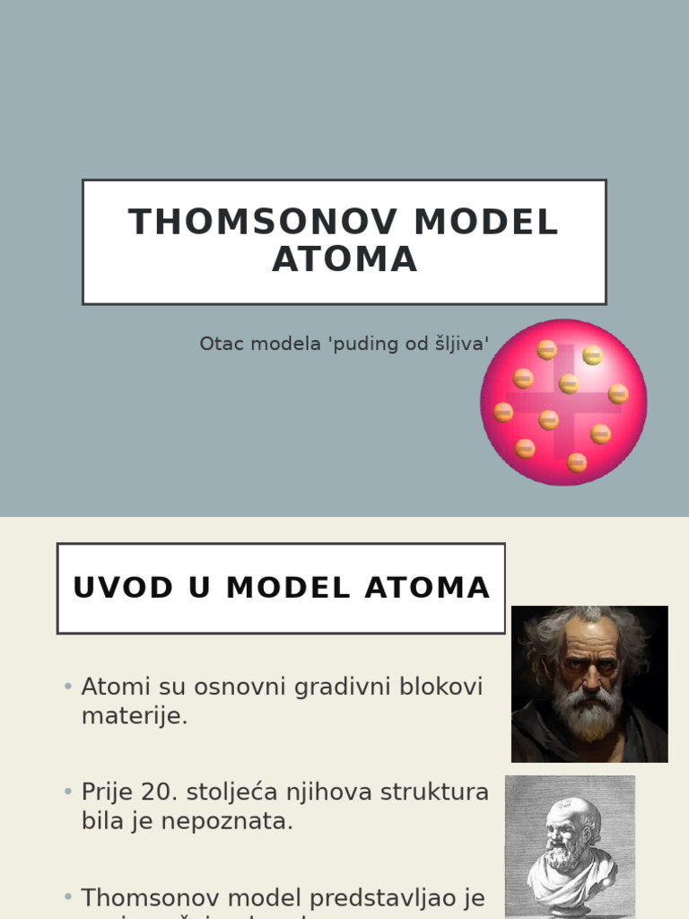 Thomsonov Model Atoma | PDF