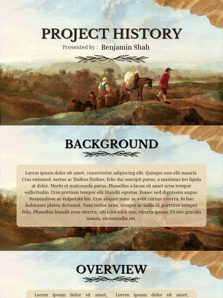Brown Black Classic Painting Project History Presentation | PDF