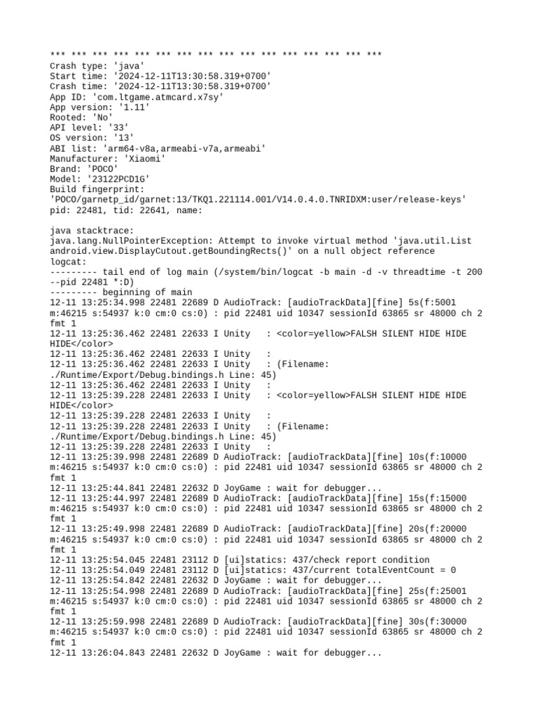 Catchlogs - 2024-12-11 at 13-30-58 - 6.111.2 - .Java | PDF | Computing | System Software