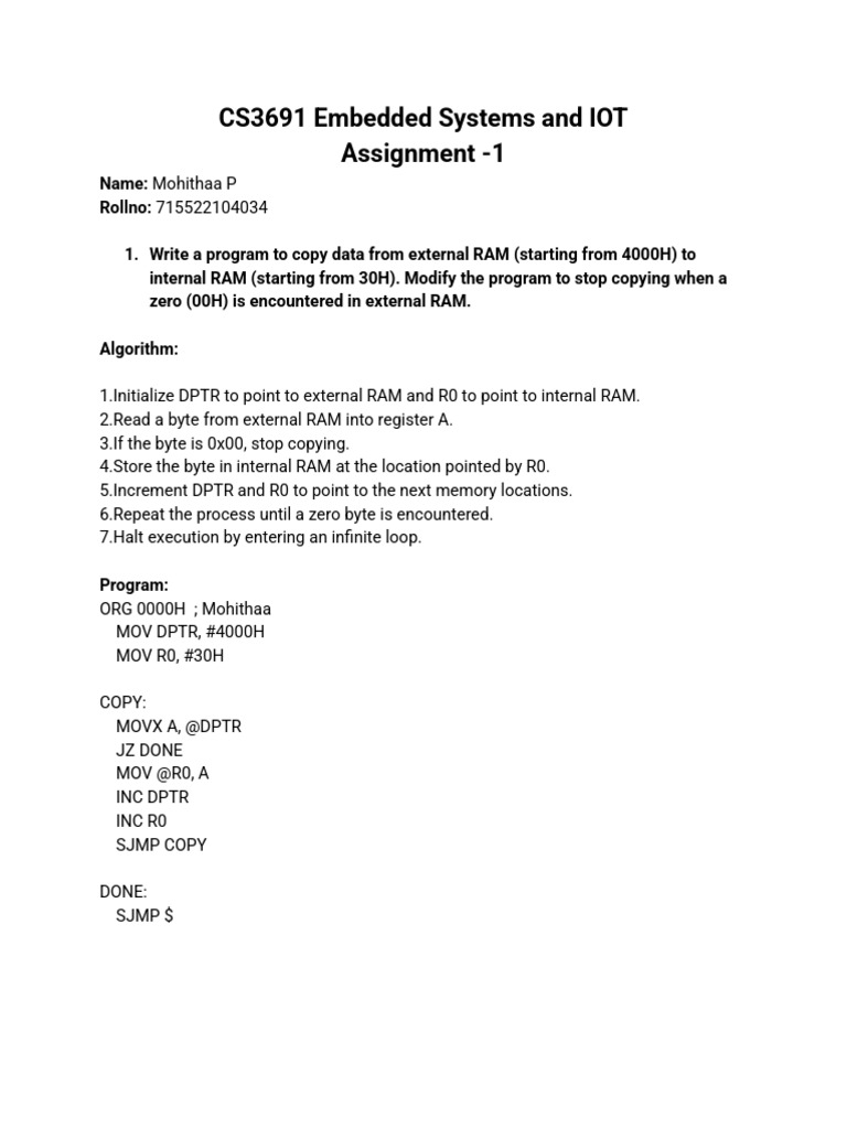 CS3691 Embedded Systems and IOT | PDF | Computer Hardware | Computer Science