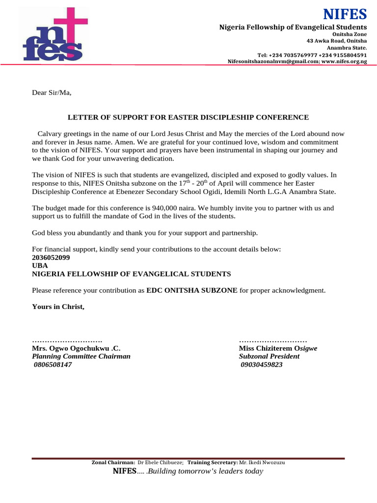 Edc Mobilization Letter - 085715 | PDF | Christian Denominational ...