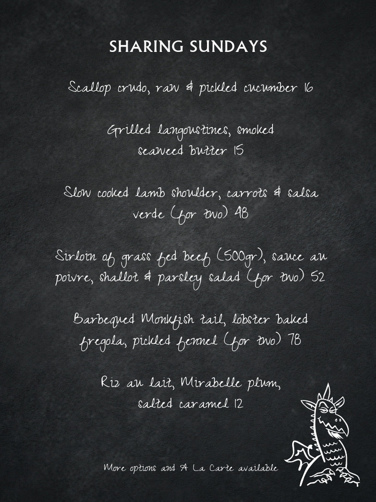 Sharing Sundays Menu Highlights | PDF