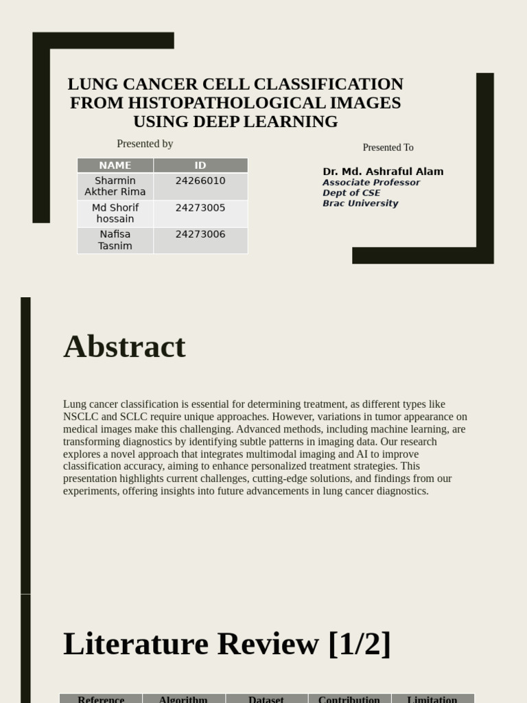 Lung Cancer Classification with Deep Learning | PDF | Deep Learning | Lung Cancer