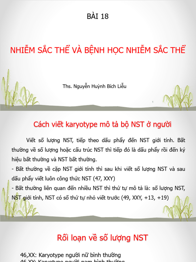 BÀI 18.NST VÀ BỆNH HỌC NST | PDF