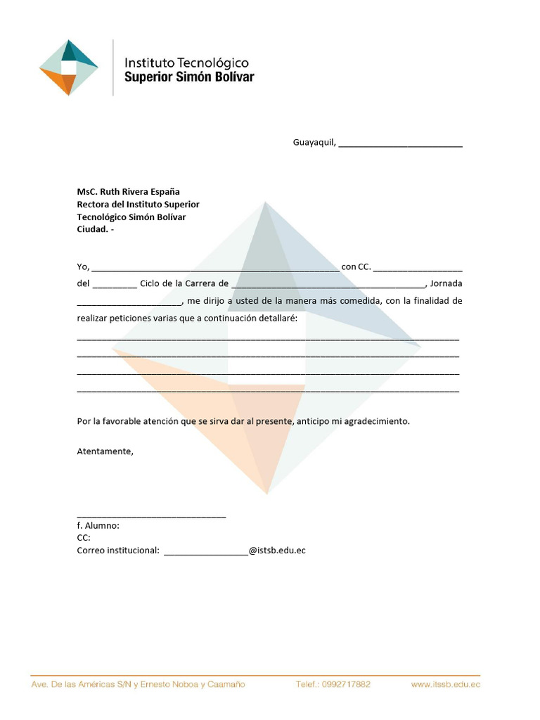 019 Solicitud de Tramites Varios Istsb TV 019 | PDF