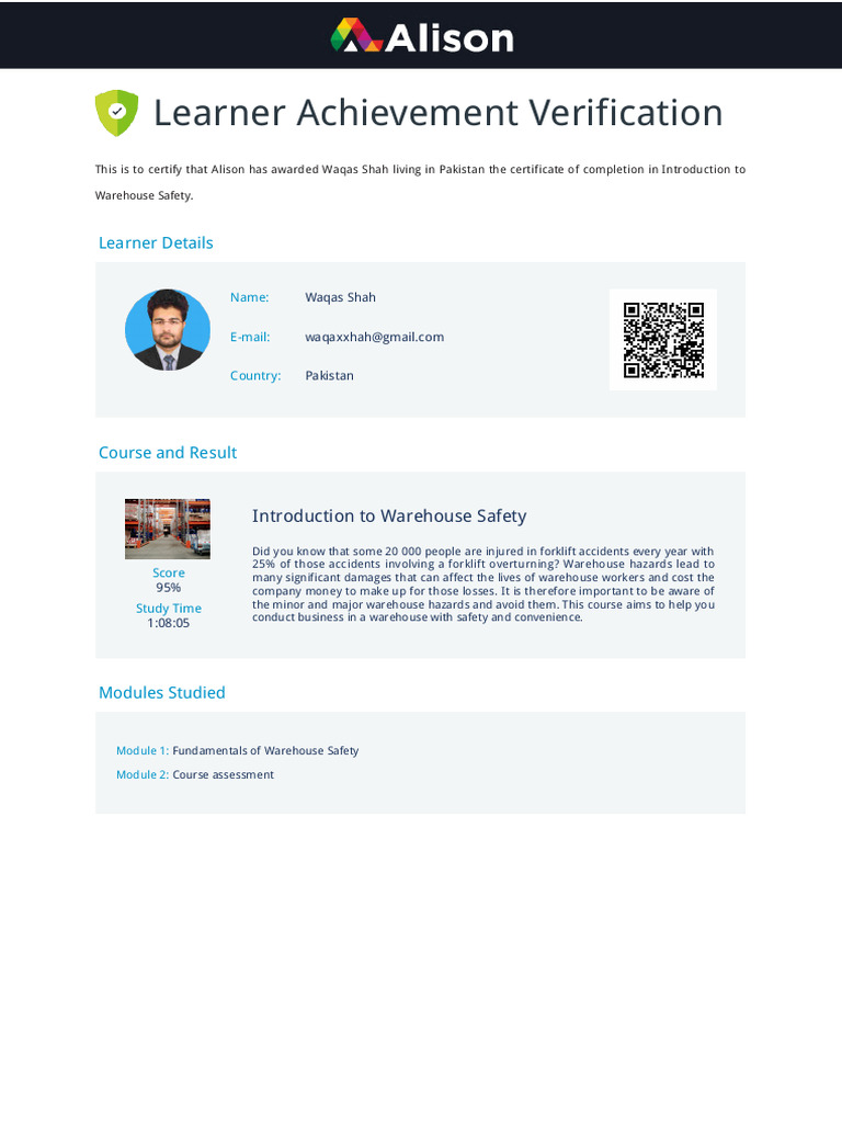 Warehouse safety-Alison | PDF