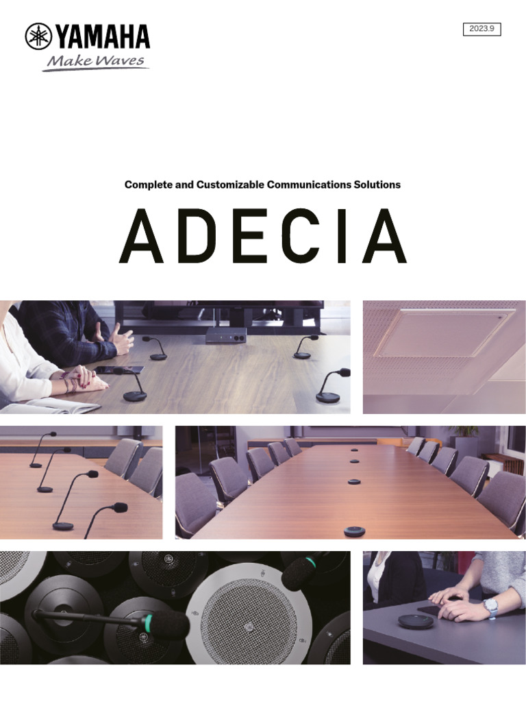 Yamha ADECIA-solution-202309-EN | PDF | Microphone | Loudspeaker