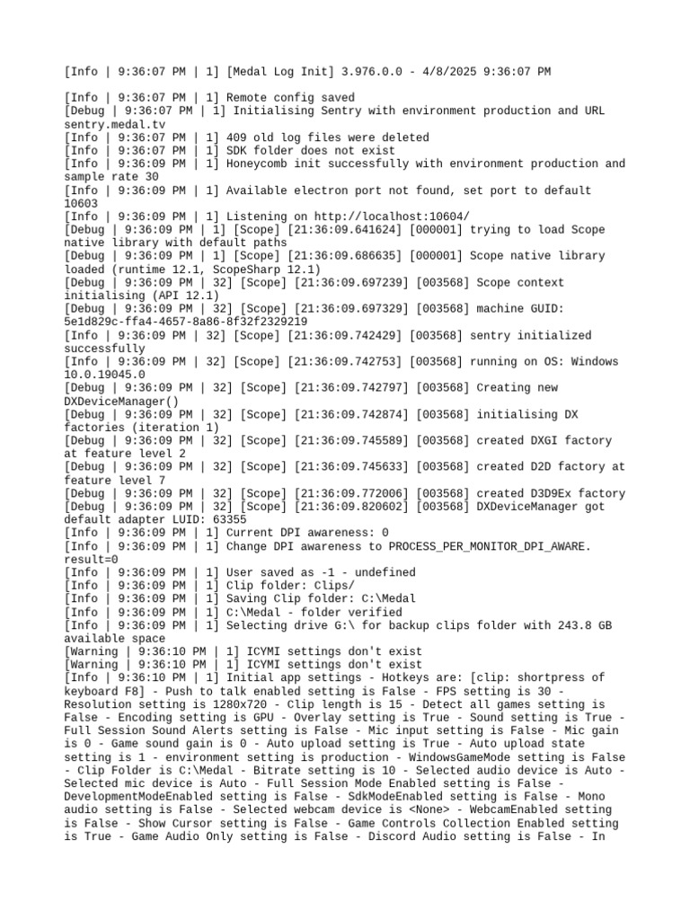 Medal Log 20250408 | PDF | File System | Computing
