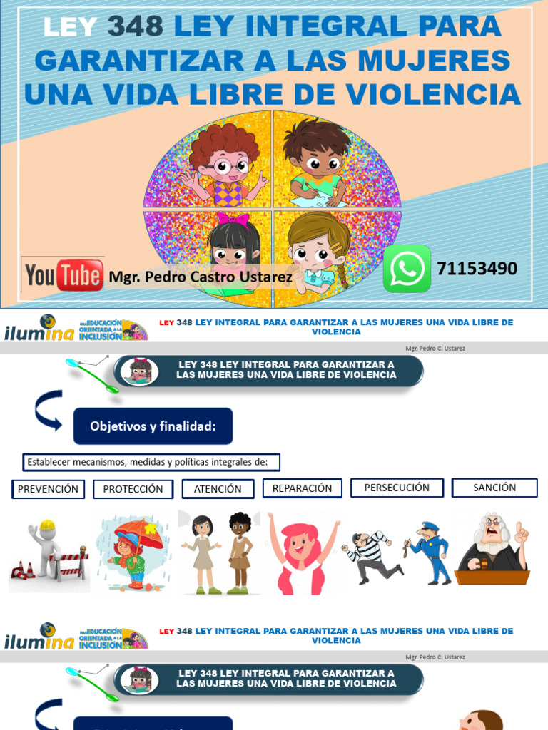 LEY 348 VIOLENCIA CONTRA LA MUJER Exposición | PDF | Violación | Violencia