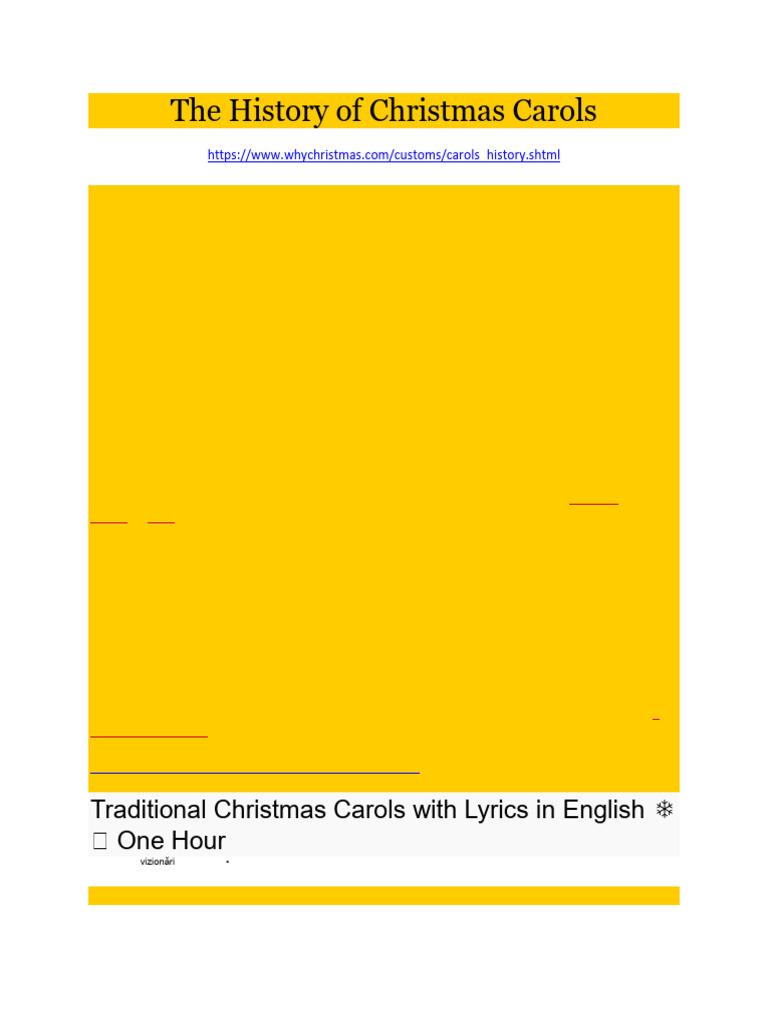 The History of Christmas Carols-1 | PDF | Christmas Carols | Christmas
