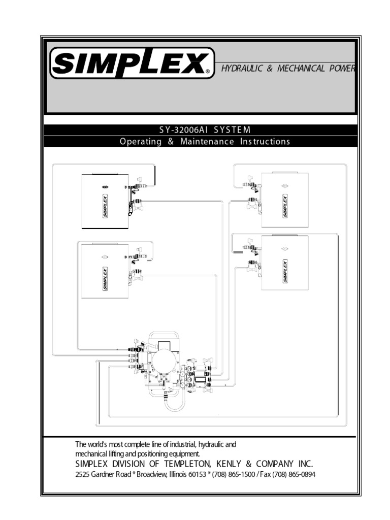 TK Simplex Hydraulic Jacking System IOM | PDF | Pump | Valve