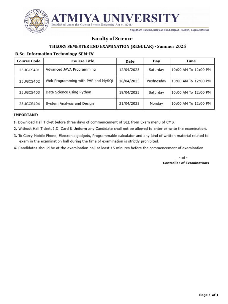 TimeTable Report | PDF
