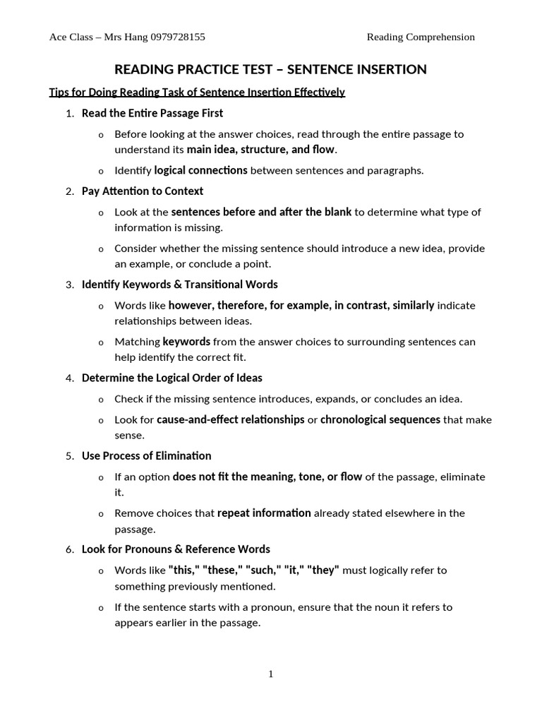 Reading Practice Test 2 - Sentence Insertion | PDF | Climate Change ...