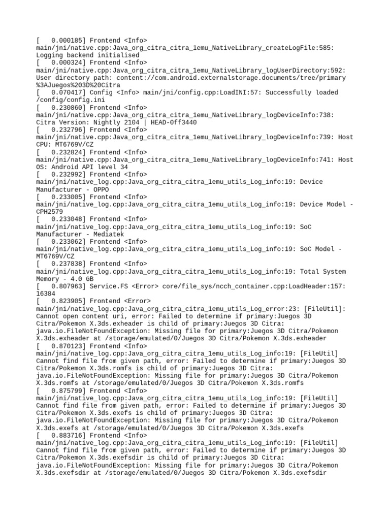 Citra Log.txt.Old | PDF | Computer Science | System Software
