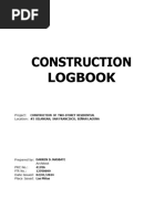 Construction Logbook Sheet - Staff House | PDF | Carpentry | Electrician
