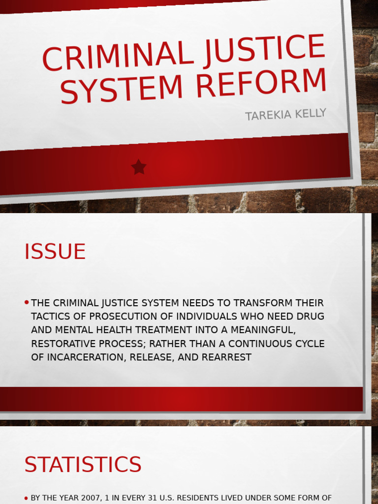 Criminal Justtice System Reform PP | PDF