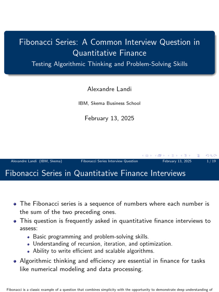 Fibonacci Series 1740243350 | PDF | Iteration | Recursion