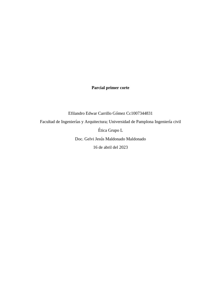 Parcial Primer Corte | PDF