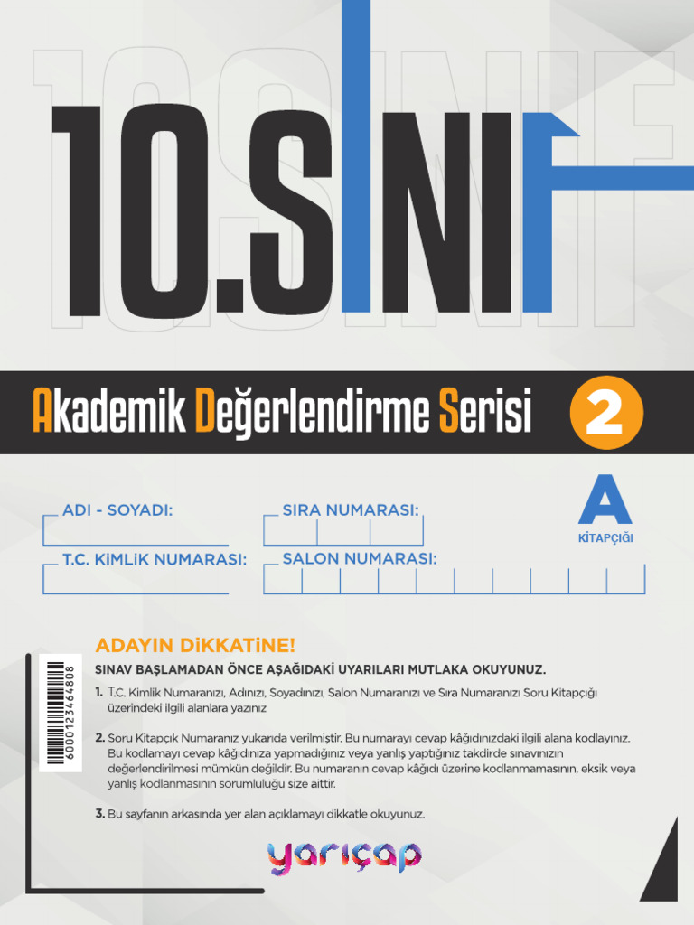 10 Akademik Degerlendirme Serisi 2 Ornek PDF | PDF